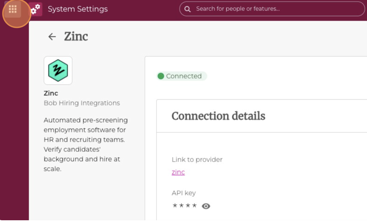 HiBob ATS – Zinc work