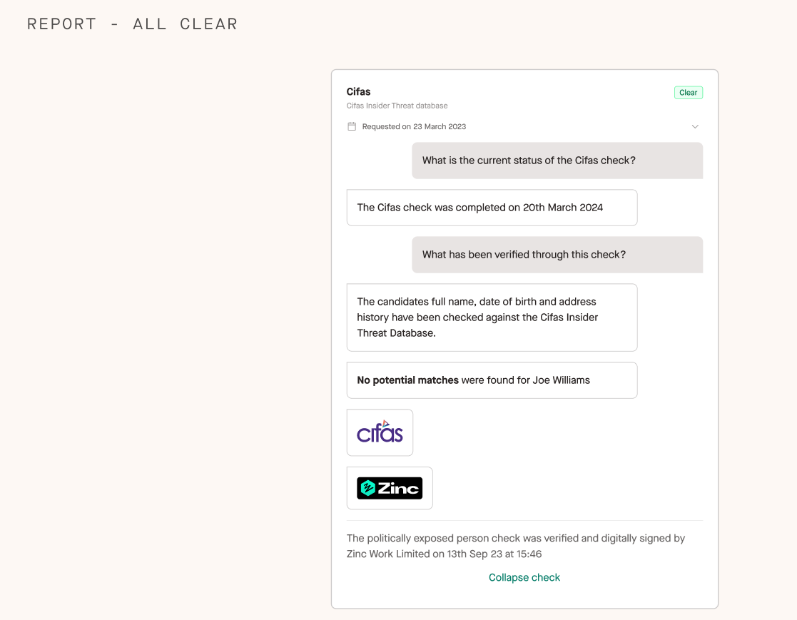 What Is the Cifas Check? – Zinc work